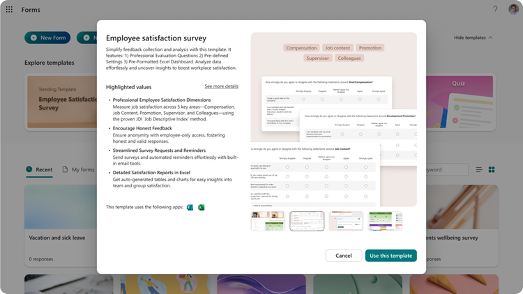 Gauge employee satisfaction in your organization with Microsoft Forms ...