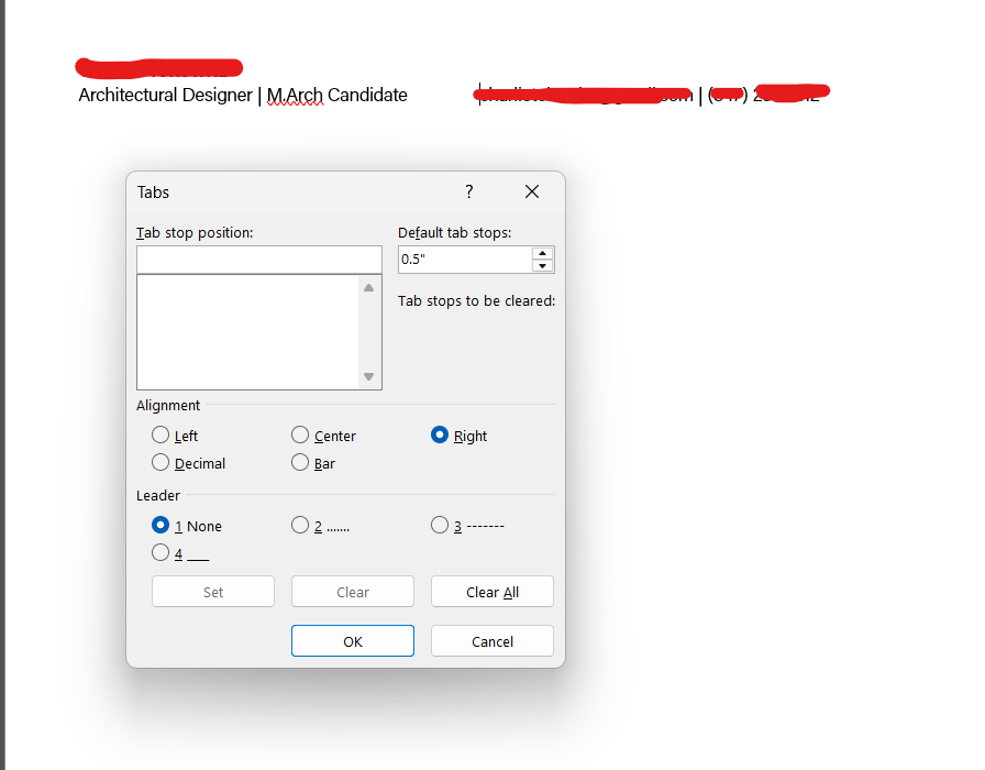 How do I set up a right tab? | Microsoft Community Hub