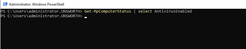 Get-MpComputerStatus output is blank | Microsoft Community Hub