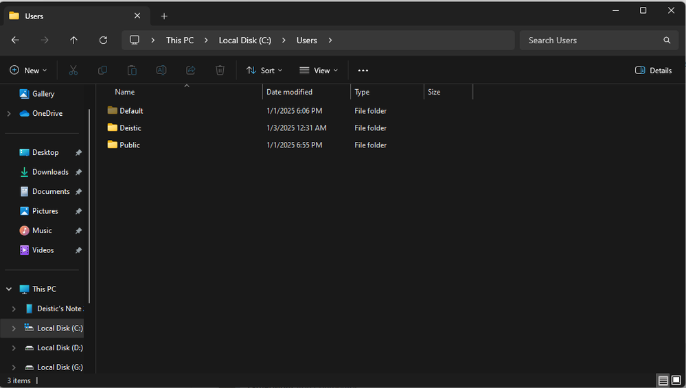 User Folders missing | Microsoft Community Hub