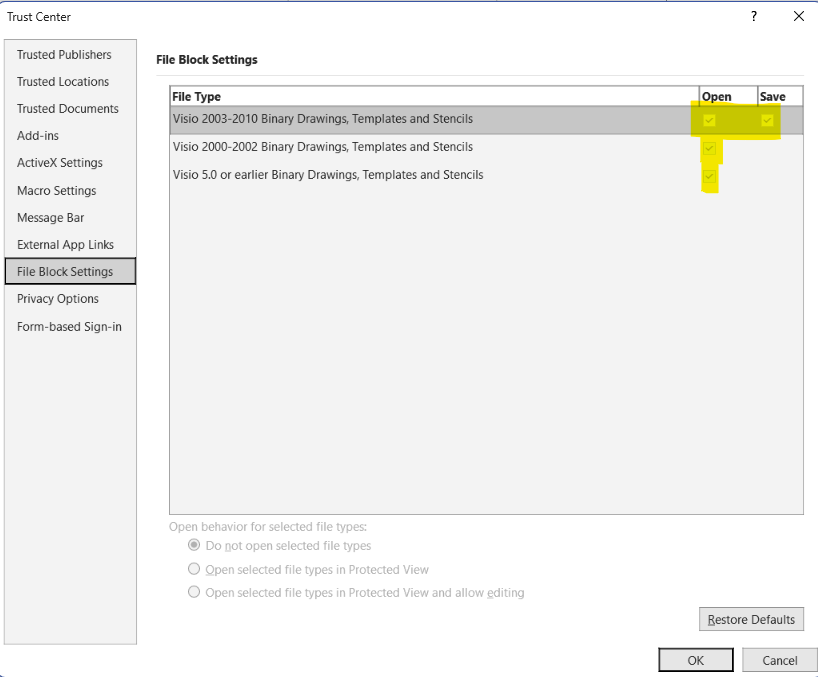 How to fix Visio file block settings in Microsoft Intune | Microsoft Community Hub