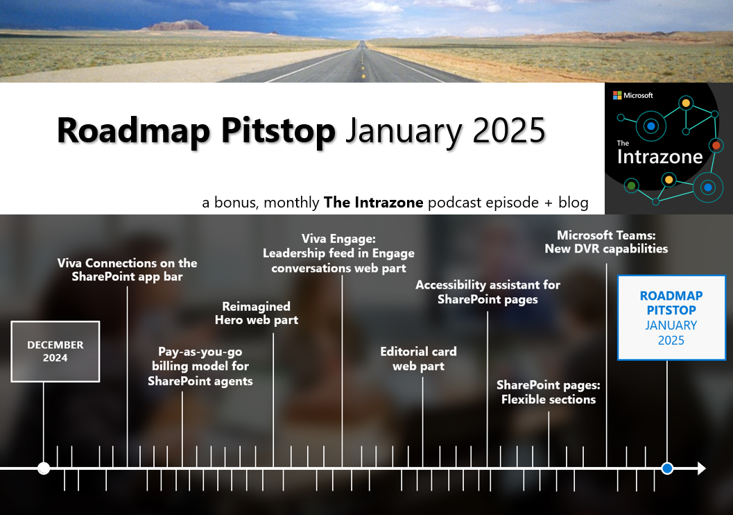 Microsoft SharePoint roadmap pitstop January 2025