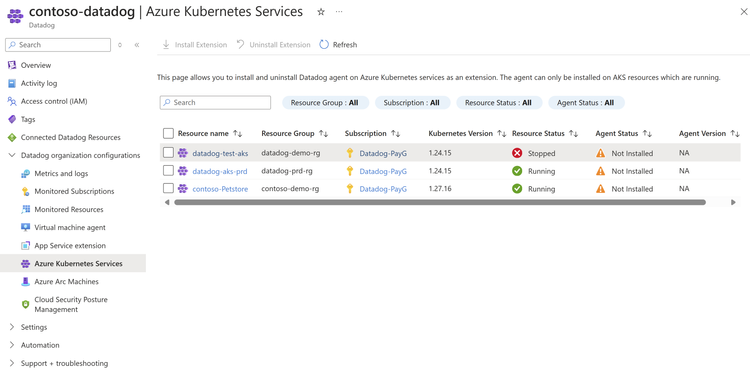 Deploy Datadog Agent to AKS clusters with Datadog Azure Native ISV Service | Microsoft Community Hub