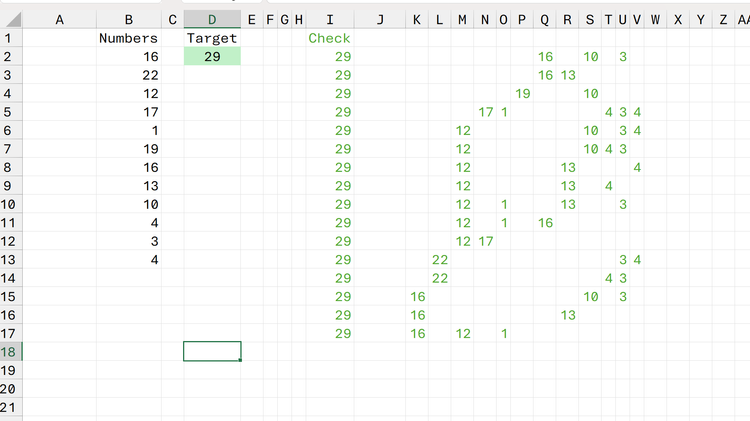 Calculate which parts make up the total sum | Microsoft Community Hub