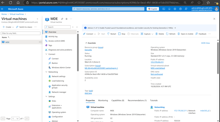 End-to-End automation of Onboarding a Virtual Machine to a Defender for ...