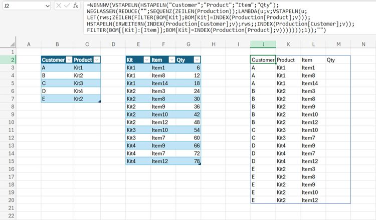 BOM explosion - repeating sequence of arrays | Microsoft Community Hub BOM explosion - repeating sequence of arrays | Microsoft Community Hub