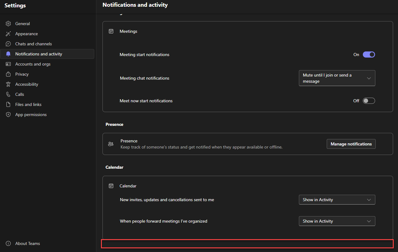 Apps notification settings missing in Teams settings | Microsoft Community Hub
