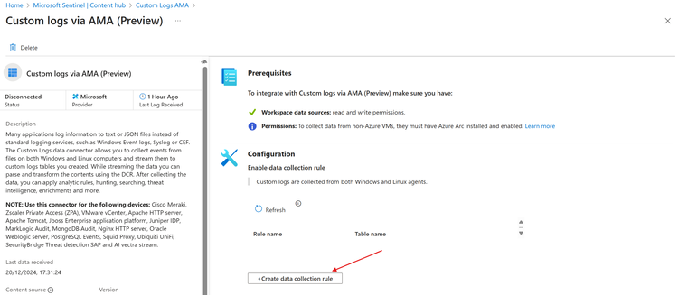 Ingesting custom application logs Text/JSON file to Microsoft Sentinel | Microsoft Community Hub