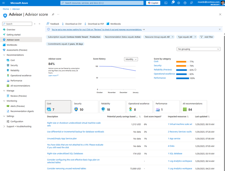 How Azure Advisor can help you to optimize cloud resources | Microsoft ...