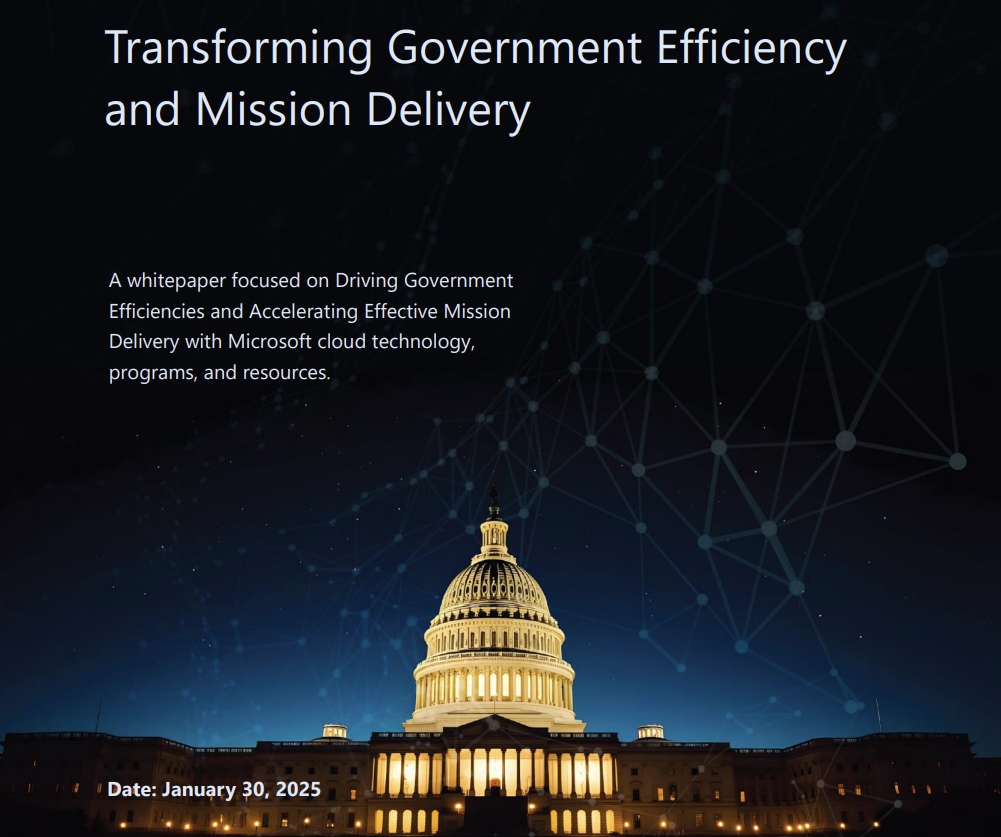 Unlocking Opportunities for Government Efficiency | Microsoft Community Hub