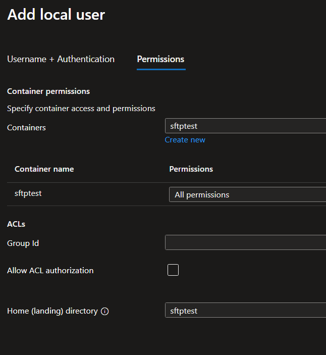 How to configure directory level permission for SFTP local user | Microsoft Community Hub