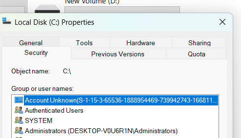 Unknown Account: SiD | Microsoft Community Hub