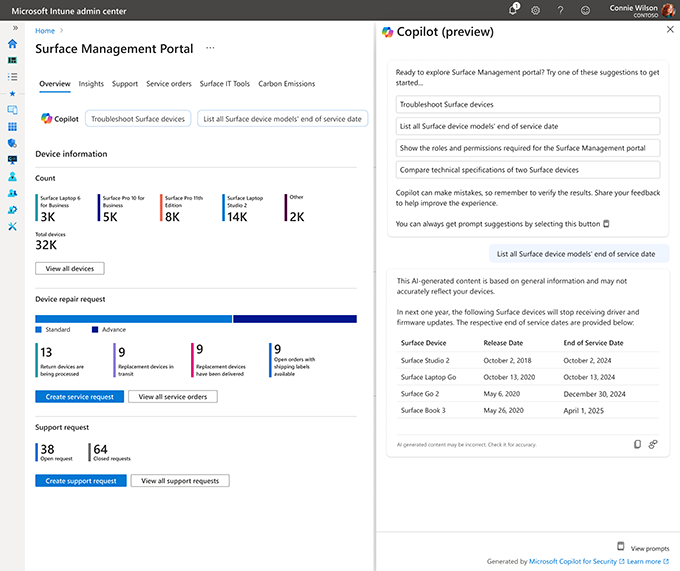 Exploring Security Copilot in the Surface Management Portal (Public Preview) | Microsoft ...