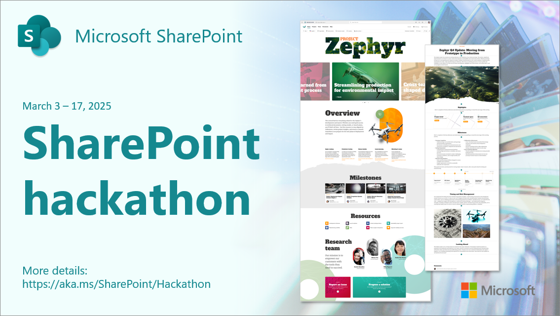 SharePoint Hackathon – March 2025 | Microsoft Community Hub