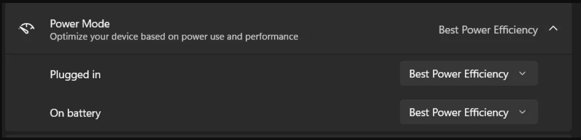 Power mode via command line? | Microsoft Community Hub