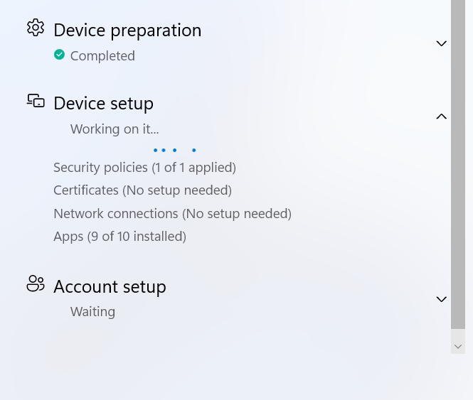 Intune Pre-Provisioning stuck at last app. | Microsoft Community Hub