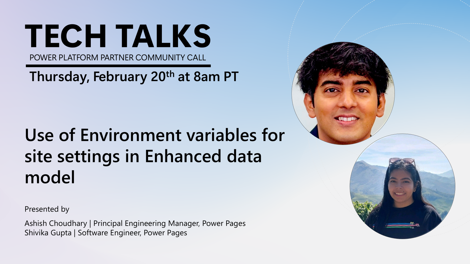 Tech Talks presents: Use of Environment variables for site settings in Enhanced data model ...
