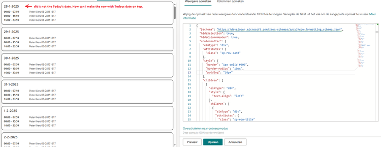 How to set a SharePoint list to be sorted by today's date as the default? | Microsoft Community Hub
