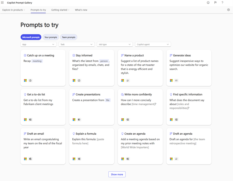 Getting the most from the Copilot Prompt Gallery | Microsoft Community Hub