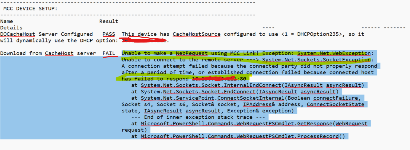 Cache node successfully deployed but not serving requests | Microsoft ...