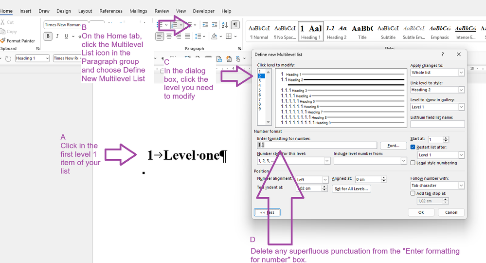 Sub numbering | Microsoft Community Hub Sub numbering | Microsoft Community Hub