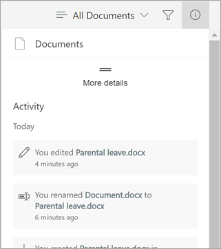 Activity no longer displaying in details pane of documents? | Microsoft ...