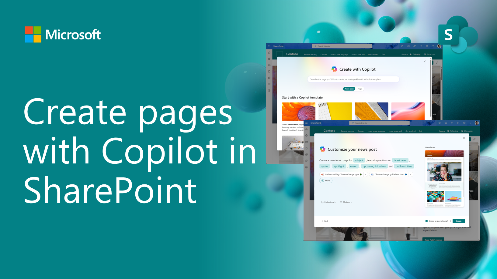 Create pages with Copilot in SharePoint | Microsoft Community Hub