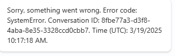 Error Code: SystemError | Microsoft Community Hub