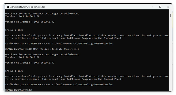 Downgrade Windows 11 to 10 Error | Microsoft Community Hub