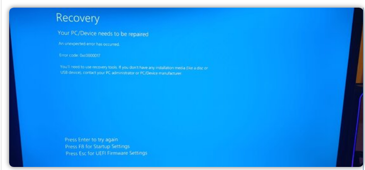 BSOD when booting from Windows installation flash drive | Microsoft ...