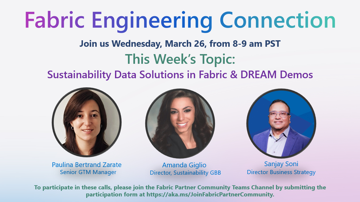 Join the Fabric Partner Community for this Week's Fabric Engineering ...