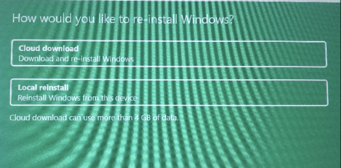 Which option would be the best for reinstalling Windows 11? | Microsoft ...