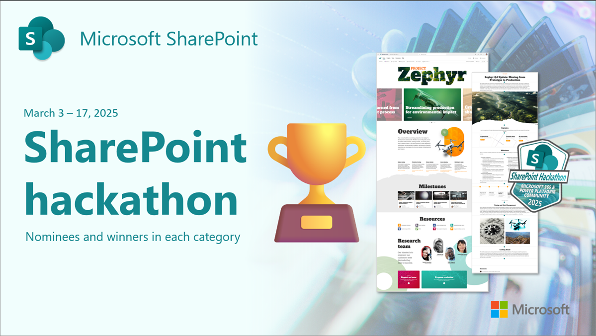Announcing the winners of the SharePoint Hackathon 2025 | Microsoft Community Hub