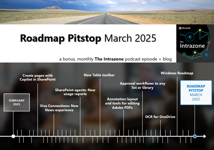Microsoft SharePoint Roadmap Pitstop March 2025