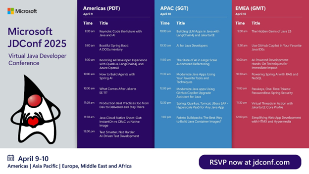 Power AI-app development at Microsoft JDConf and with Azure Java skilling