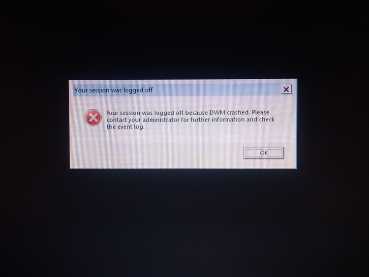 DWM crash error and can not log into my PC | Microsoft Community Hub