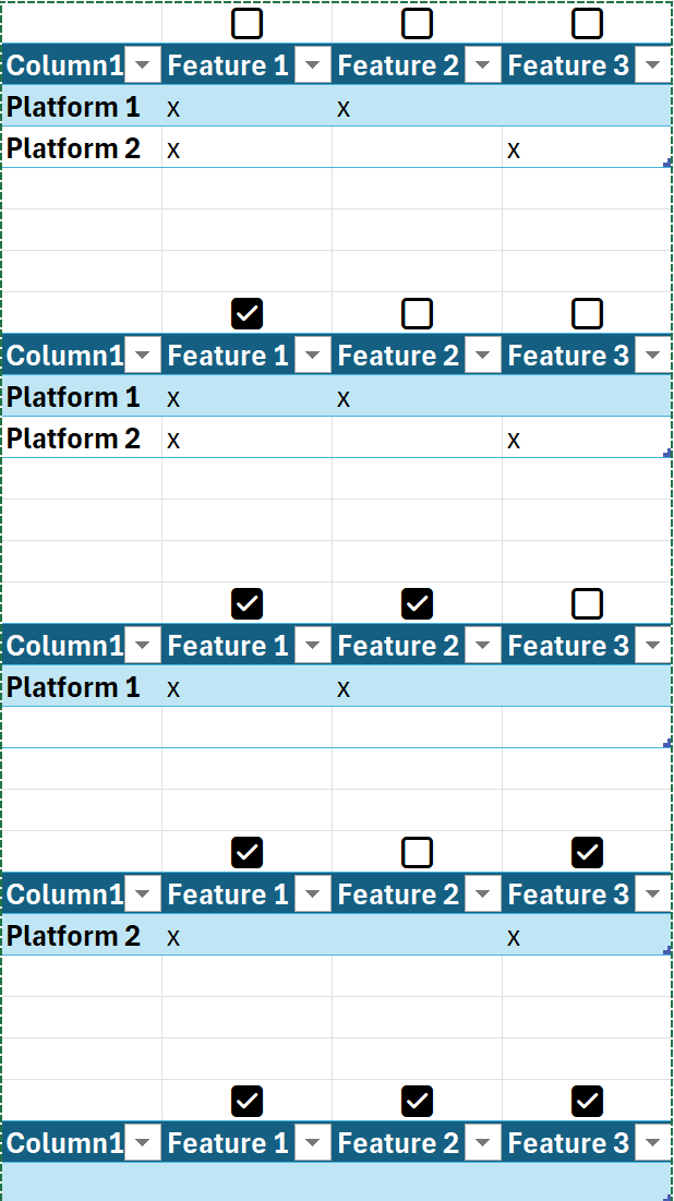 Filter via checkboxes with multiple criteria | Microsoft Community Hub