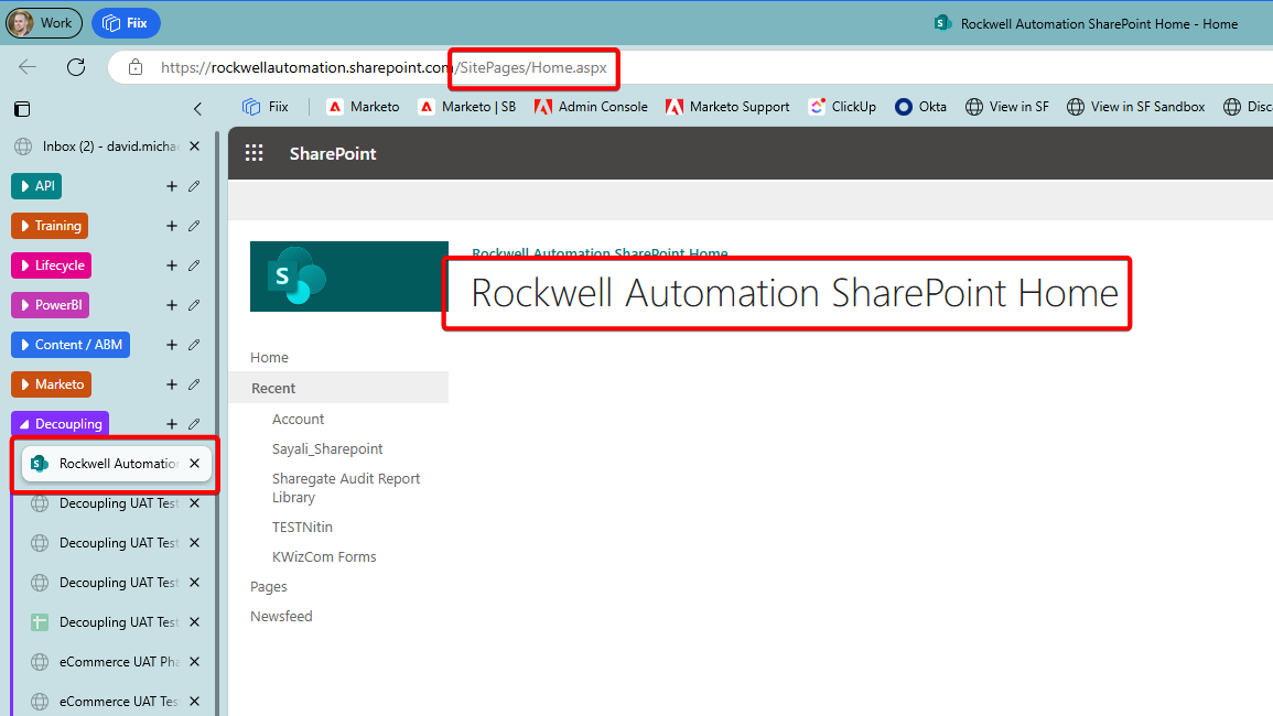 Inactive Tab Redirects to SharePoint Home | Microsoft Community Hub