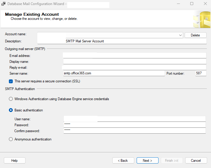 If Basic SMTP Auth will be disabled in Sept. 2025, how does one send SQL Server Database Mail ...