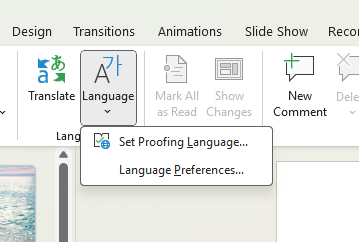 Changing Proofing Language for an Entire Presentation in PowerPoint ...
