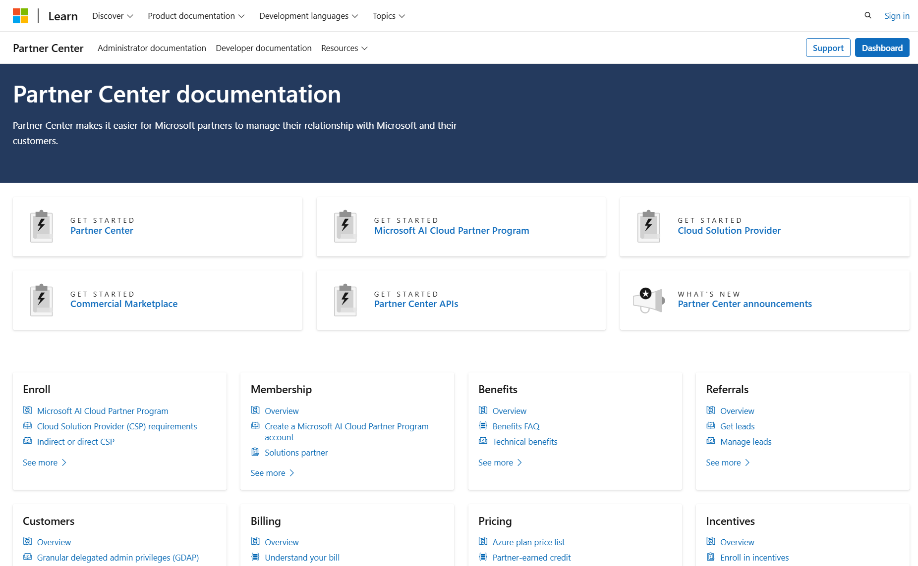 Partner Center Documentation site | Microsoft Community Hub