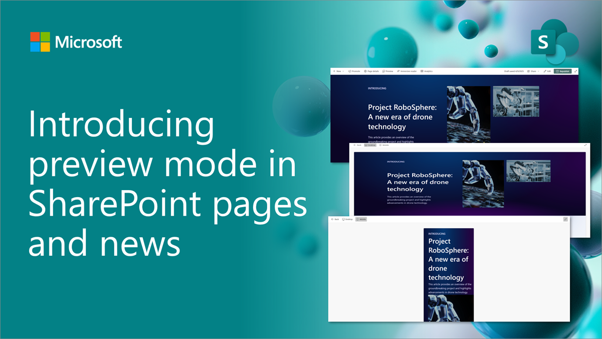 Introducing Preview mode in SharePoint Pages and News | Microsoft Community Hub