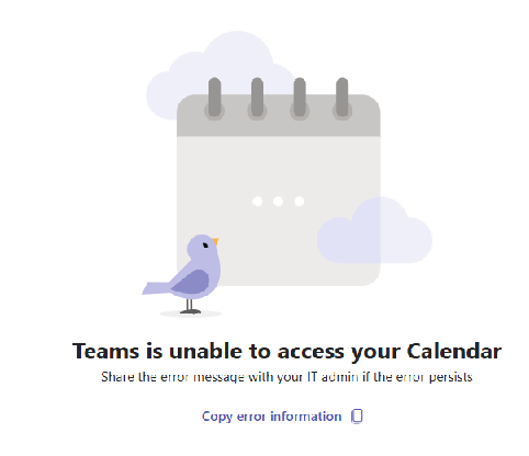 Teams is unable to access your calendar | Microsoft Community Hub