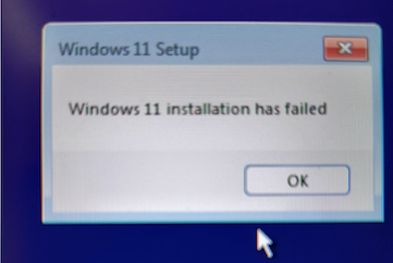How to fix 'Windows 11 installation has failed' issue? | Microsoft Community Hub