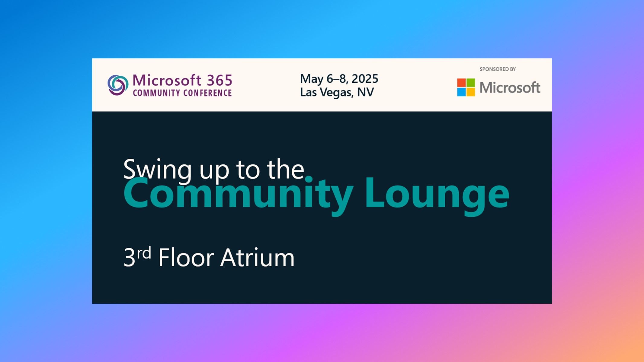 The Community Lounge at the Microsoft 365 Community Conference 2025