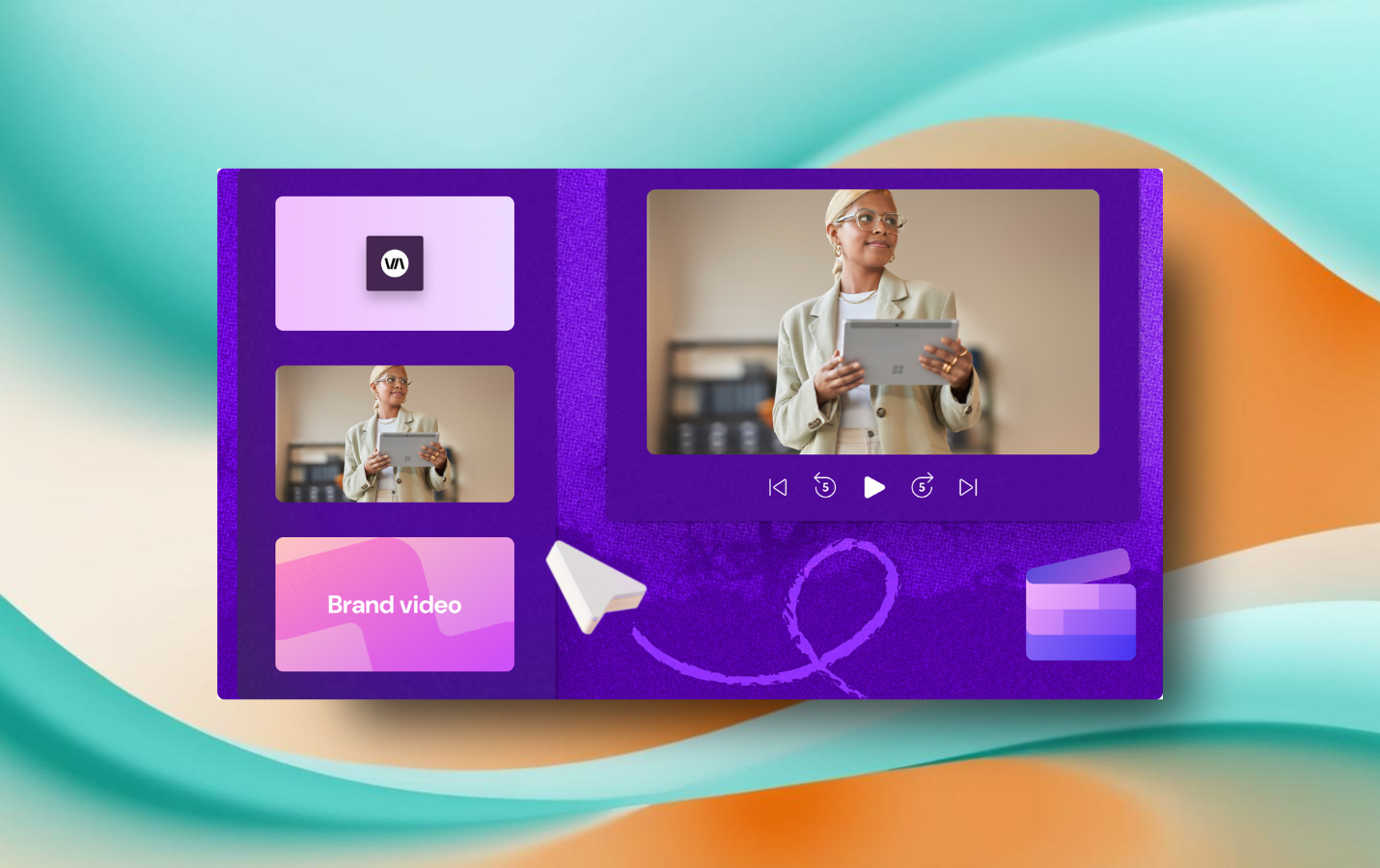 Stay on brand with video templates in Clipchamp for work