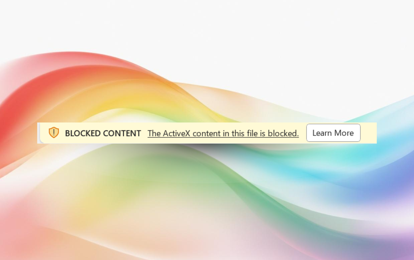 ActiveX disabled by default in Microsoft 365
