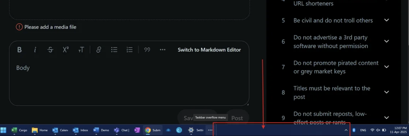 System Tray Icon Area Needlessly Taking Up Space | Microsoft Community Hub