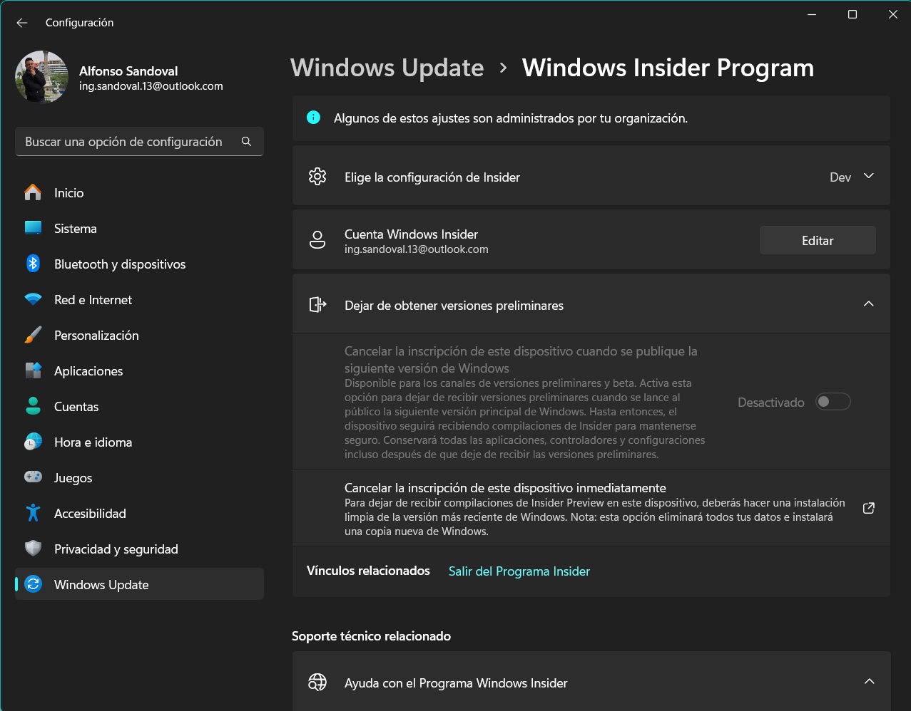 ¿Cómo o que procedimiento debo seguir para salir de Windows Insider Program? | Microsoft ...