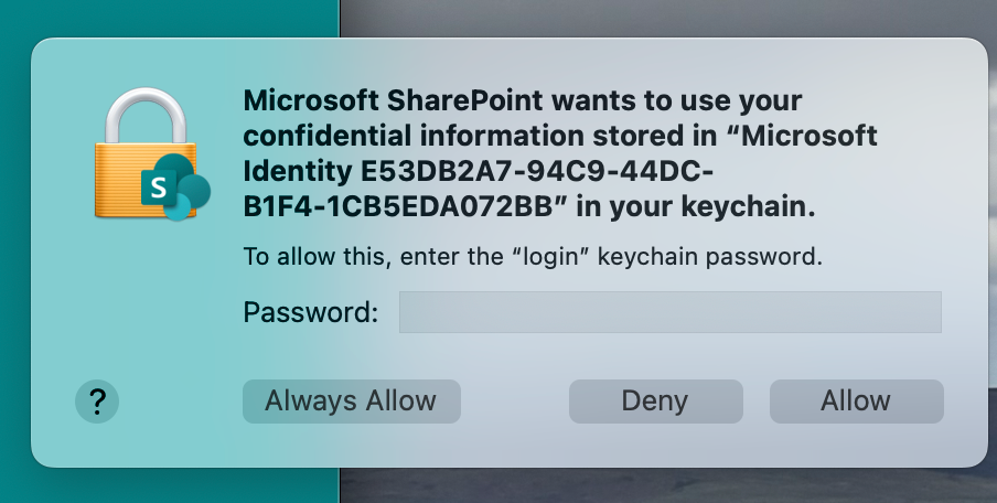 Password - Keychain | Microsoft Community Hub